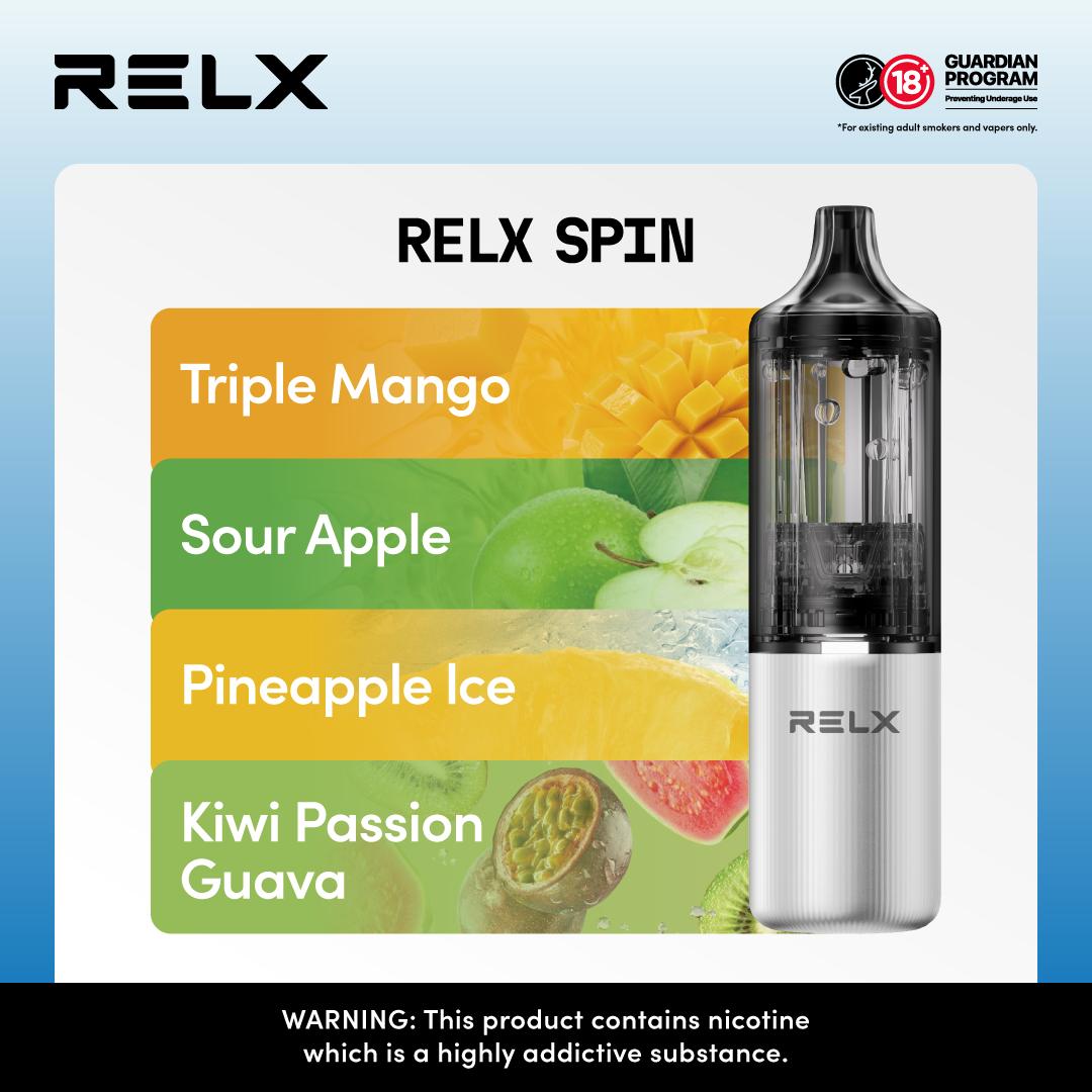 Relx Spin 4000 Puffs Disposable Vape Pod Kit - vapeukwholesale