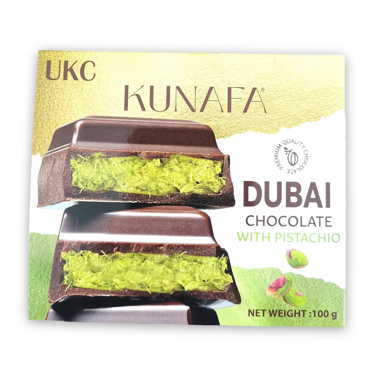 UKC Dubai Chocolate Kunafa with Pistachio Box of 12 - vapeukwholesale