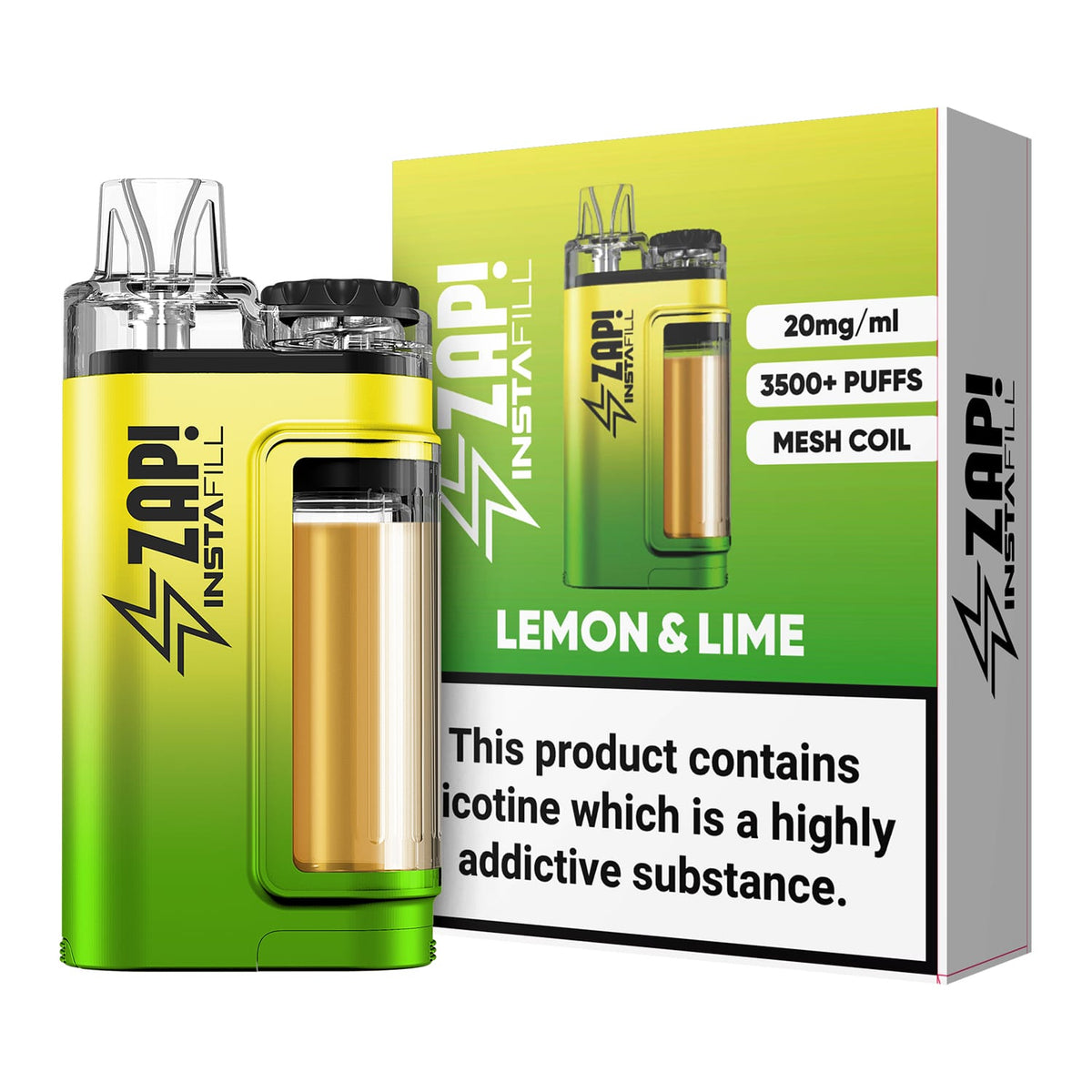 Zap Instafill 3500 Puffs Disposable Pod Vape Kit - Pack of 5 - vapeukwholesale