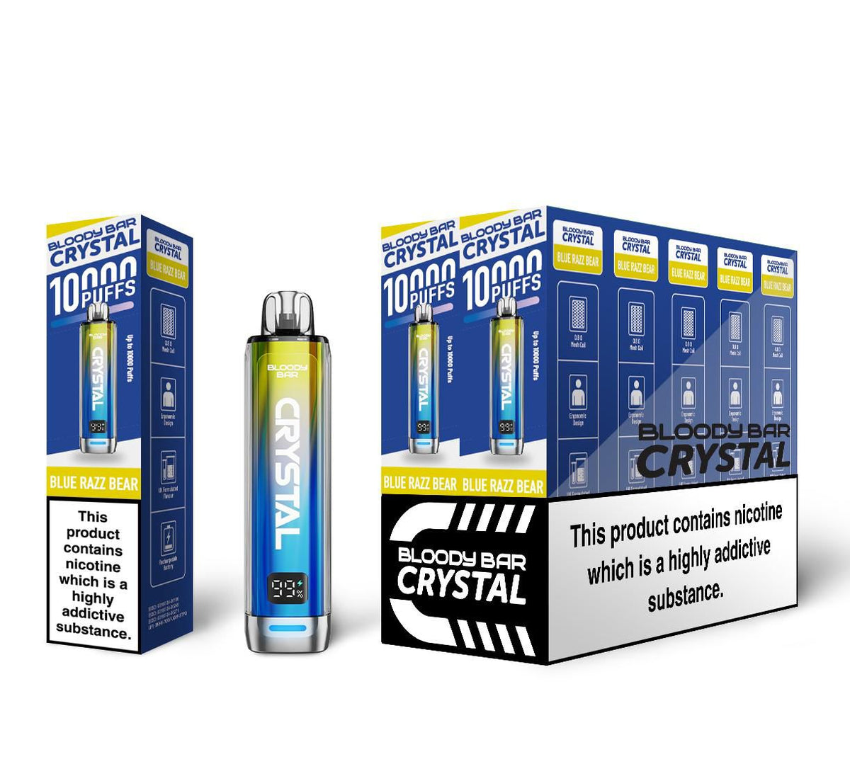 Bloody Bar Crystal 10k Prefilled Vape Box of 5 - vapeukwholesale
