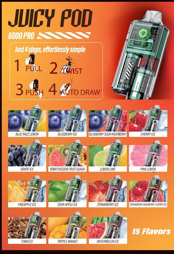Get Juicy Pod Good Pro 6000 Puffs Disposable Vape– vapeukwholesale