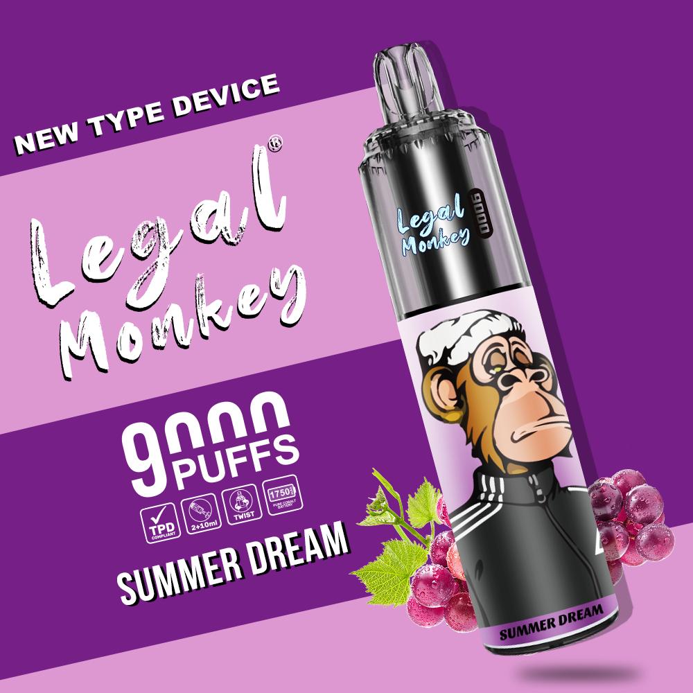 Buy Wholesale RanM Legal Monkey 9000 Disposable Vape - Box of 5