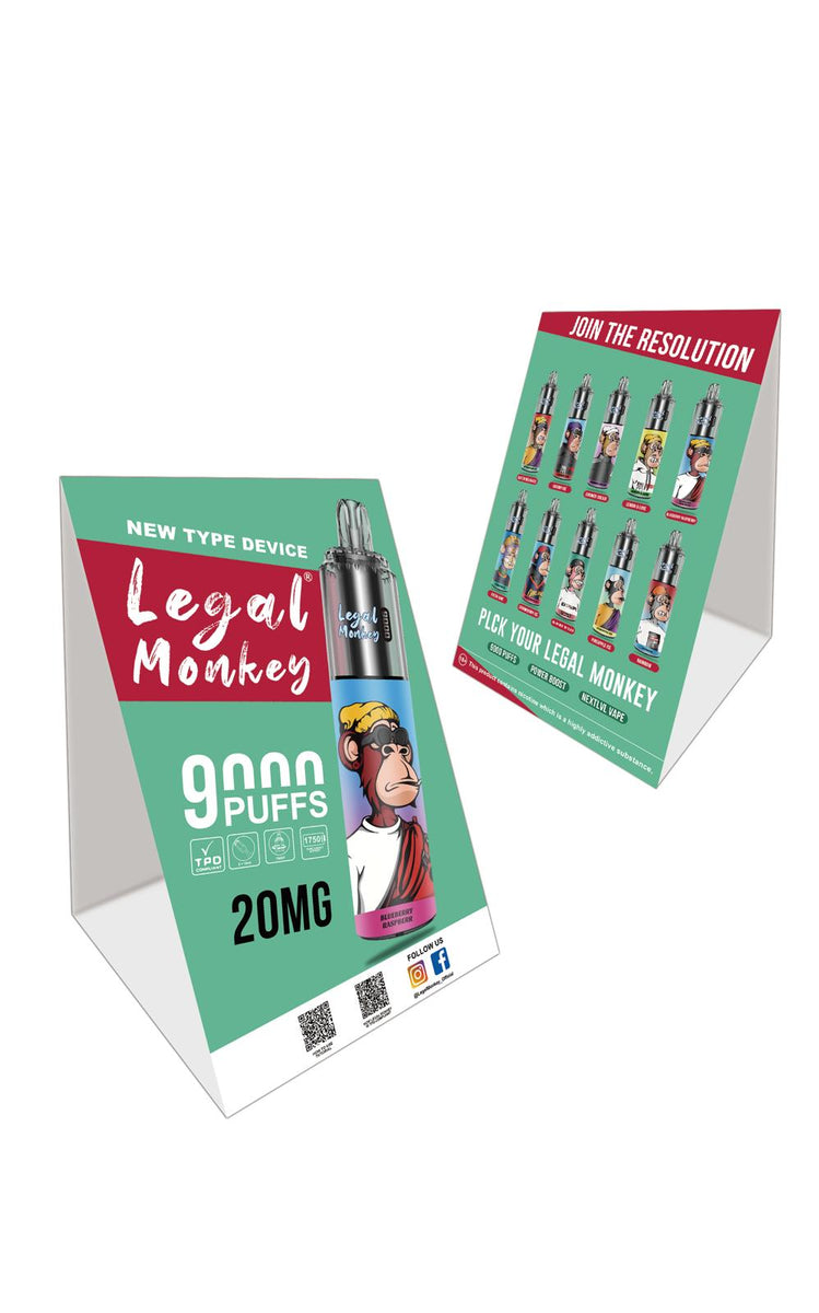 RanM Legal Monkey 9000 Disposable Vape - Box of 5– vapeukwholesale