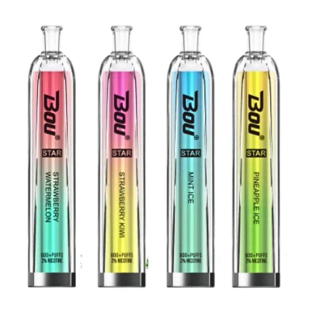 Bou Star 600 Disposable Vape Puff Bar Box of 10 - vapeukwholesale
