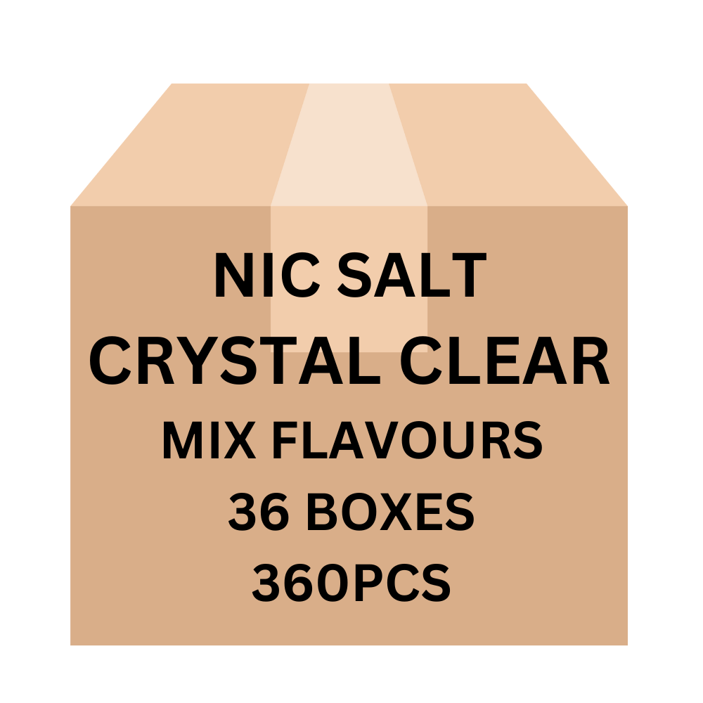 Buy Wholesale Crystal Clear Salt Mix Flavours Carton (36 Boxes ) 360pcs