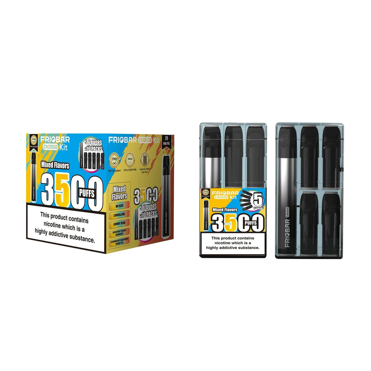 Freemax Friobar 3500 Puffs Pod System Kit - Box of 10 - vapeukwholesale