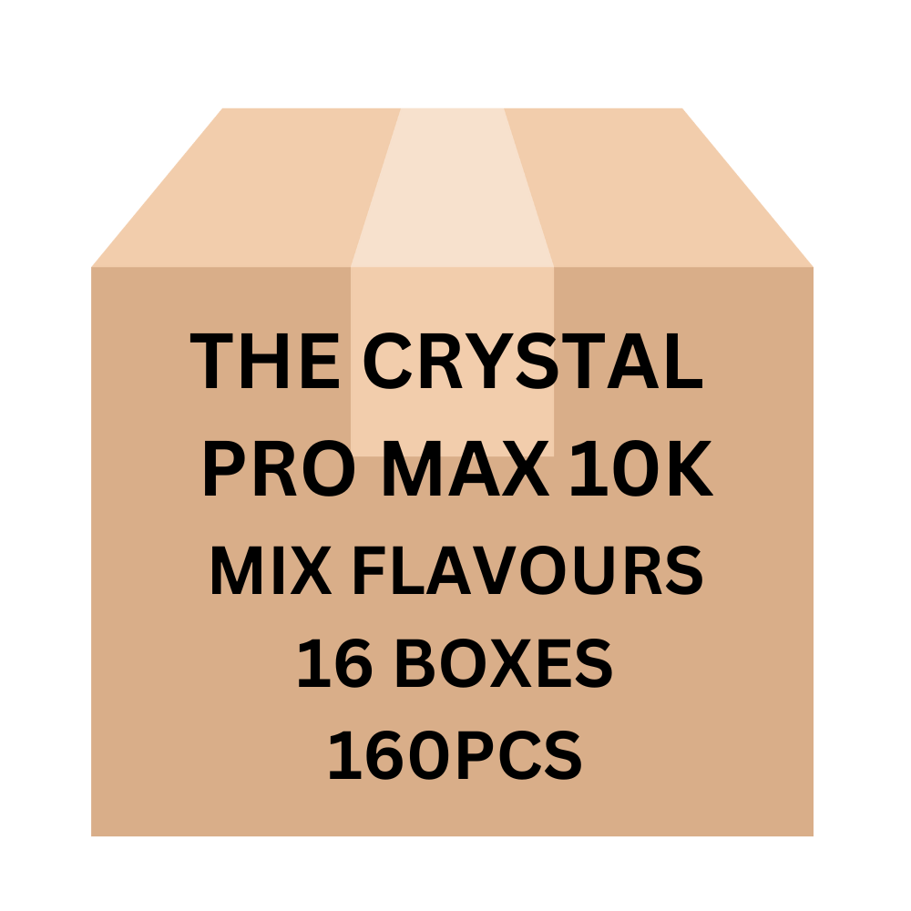 The Crystal Pro Max 10k Puffs Mix Flavours Carton (16 Boxes) 160pcs ...