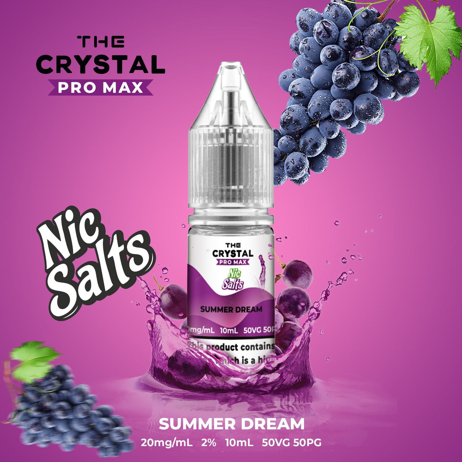 The Crystal Pro Max Hayati Nic Salts 10ml - Box of 10 - vapeukwholesale